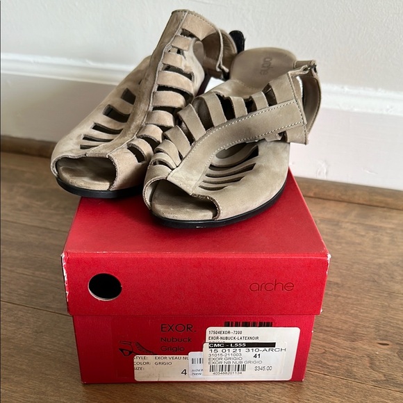 Arche | Shoes | Arche Cream Sandals Strappy Design Versatile Style Worn ...